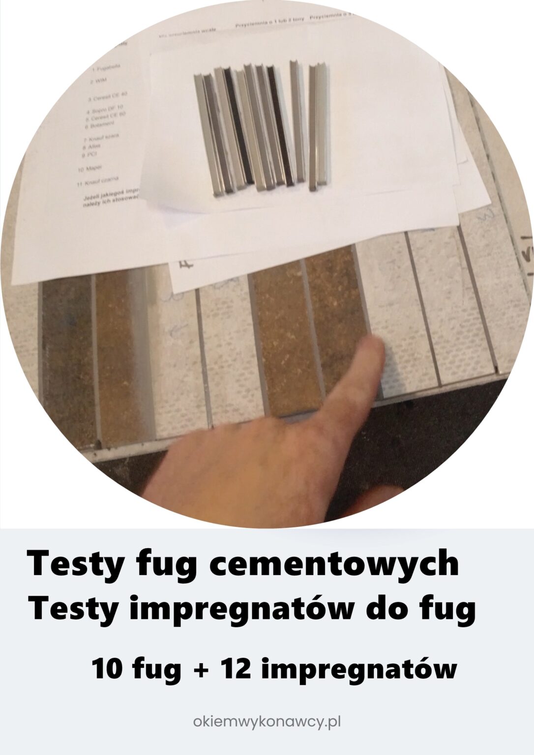 Testy fug cementowych i impregnatów do przyciemniania. Wideo poradnik i ...